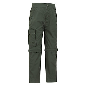 Mountain Warehouse Active Kids Zip Off Hiking Pants - Boys & Girls Khaki 9-10 Years