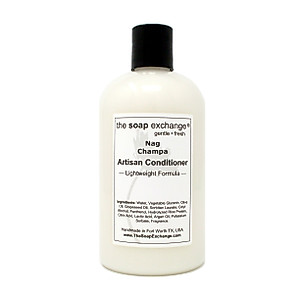 The Soap Exchange Hair Conditioner - Nag Champa Scent - Hand Crafted 12 fl oz / 354 ml Natural Artisan Hair Care, Sulfate & Paraben Free, Nourish, Moisturize, & Protect. Made in the USA.