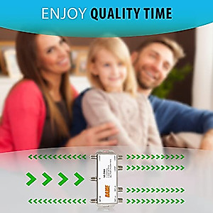 BAMF 6 Way Coaxial Cable Splitter, Bi-Directional Coax MoCA 5-2300MHz, RG6 Compatible, Nickel Plated Cable Splitter 2 Way Internet and TV Splitter, Satellite, Antenna, Analog/Digital Connections