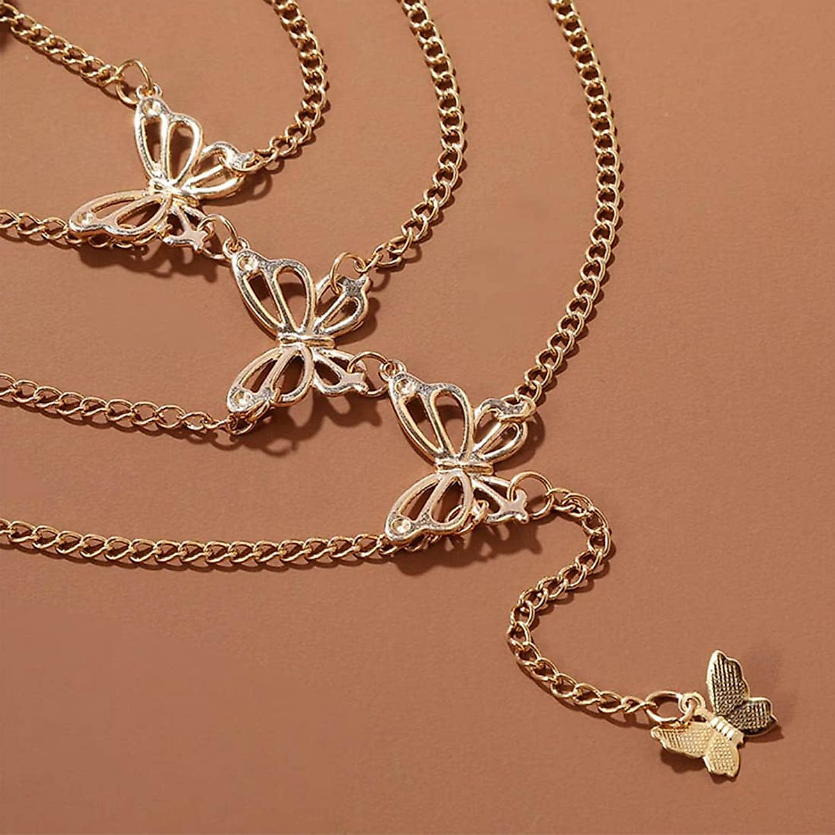 Thigh Jewelry for Women - 2 Pcs Leg Chain Snake Butterfly Boho Women's Body Chains for Teen Girls Layered Beach Body Jewelry for Summer Holiday