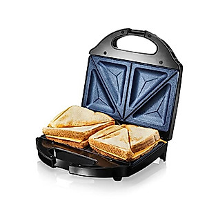 Granitestone Sandwich Maker, Panini Press Sandwich Maker with Nonstick Surface Breakfast Sandwich Maker Makes 2 Sandwiches in Minutes with Easy Cut Edges, Indicator Light, College Dorm Room Essentials