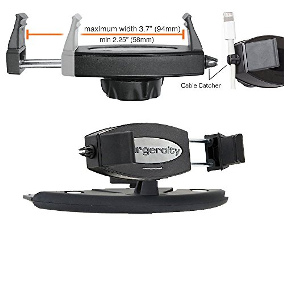 ChargerCity EasyInstall DVD CD Slot Blade Mount for Apple iPhone 14 13 12 Pro Max Samsung Galaxy S22 S21 Pixel OnePlus Smartphone