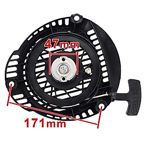 Trustsheer 14 165 20-S Recoil Starter Pull Start Assembly for Kohler 14 165 20 1416520S XT650 XT675 XT775 XT800 Engine Lawn Mower for Toro 6.5 6.75 7.75 8.0 HP 149cc 173cc Pull Start Assembly
