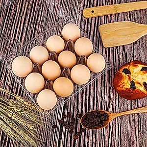 60 Pack Plastic Egg Cartons Cheap Bulk 1 Dozen Clear Empty Egg Cartons for Chicken Eggs, Reusable Egg Carton for Home Ranch Chicken Farm, Commercial Business Market Display, 3x4 Grids, M