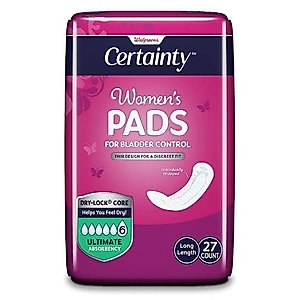 Walgreens Certainty Women's Bladder Control Pads 27.0ea