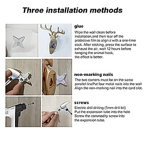 MAXVITAVELA 6 Pack Creative Antlers Coat Hooks/ Single Wall Hook, Hooks Mounted for Coat, Bag, Towel, Key, Wall, Hook Rack, Hanging Coats Bathroom Entryway, Decorative Gift