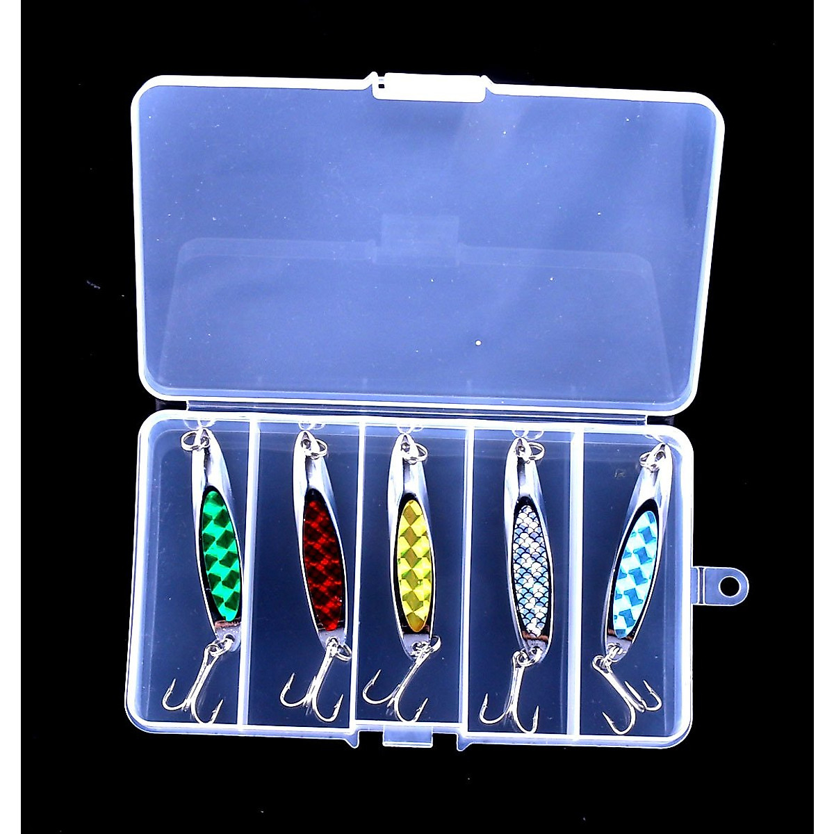 Fishing Lures,Fishing Spoons,Trout Lures,Bass Lures,2.75inch/.074oz,5-Piece Box,Applicable to Various Waters,Suitable for Many Kinds of Fish,Fishing Spoons Lures