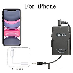 2.4G Wireless Microphone Lavalier for Smartphone DSLR Camera, New BOYA Lapel Microphone System for Canon Nikon Camera IOS Android Mobile Audio Recorder Youtube Facebook Live Podcast (K1)