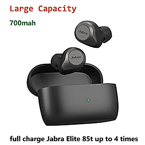 Heyeke Charging Case for Jabra Elite 85t, Replacement Charger Dock Cradle Case Cover Capacity 700mah (Earbuds Not Included)