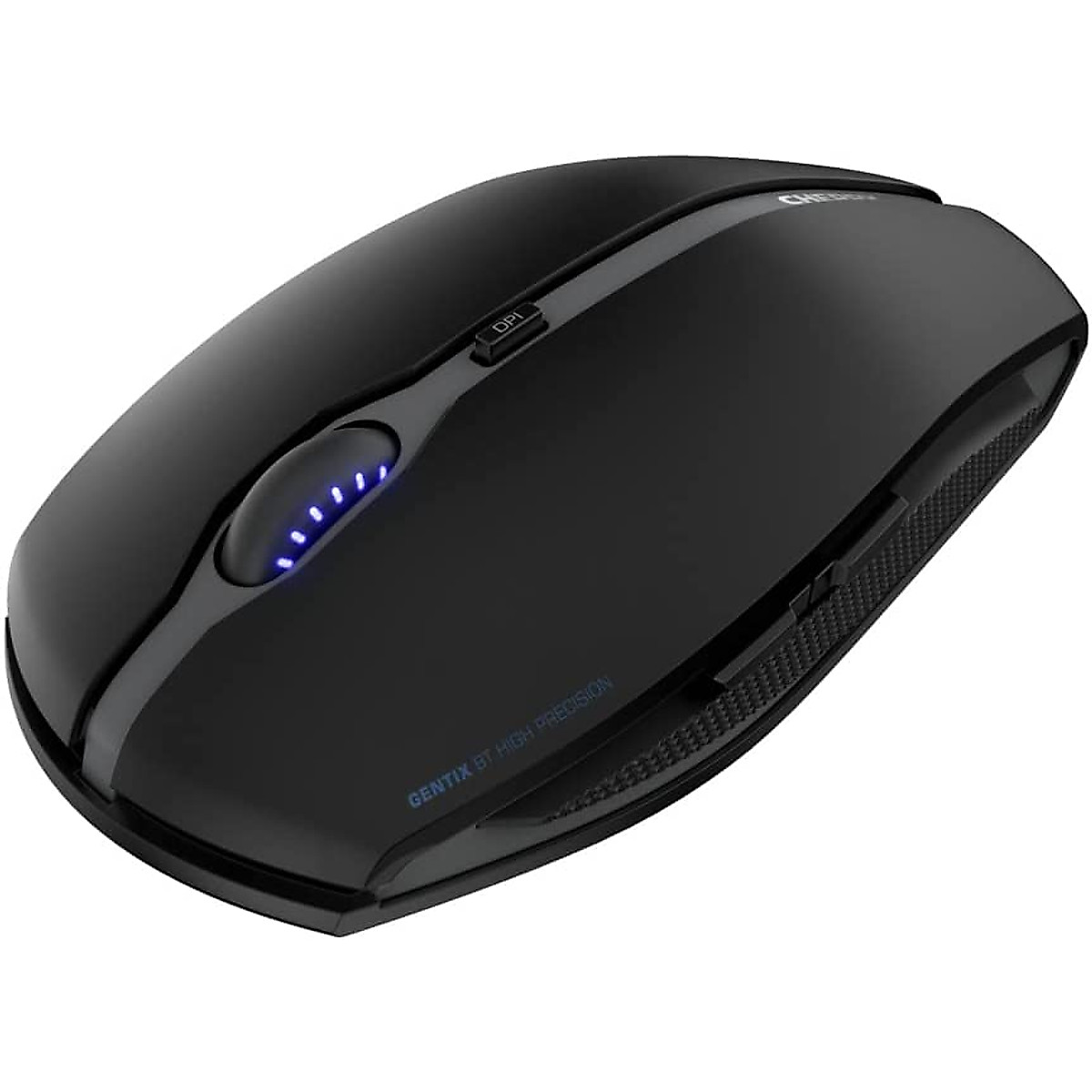 Cherry GENTIX BT Wireless Bluetooth Mouse, Multi-Device Function for up to 3 Devices, Switchable Resolution (1K/2K DPI), 7 Buttons and Scroll Wheel, Battery Operated (Black)
