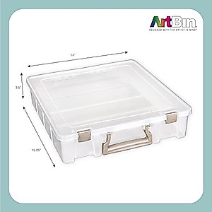 ArtBin 6955RK Super Satchel 1-Compartment Box, Art & Craft Organizer, 1-Pack, Translucent Blush