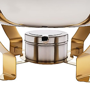 Stainless Steel and Buffet Warmers Set,4.5l Round Stainless Steel Chafing Dish Buffet Setfor Buffet,Controllable Alcohol Fuel Tank,with Lid,for Hotels, Buffets, Restaurants, Family Gatherings