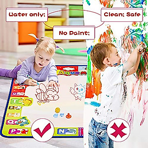 Ayeboovi Toddler Toys Water Drawing Mat Toy for 3 4 5 Year Old Girl Magic Toddler Painting Kit