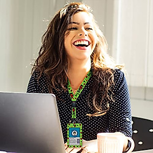 Ladybug Love Lanyards for Id Badges, Cute Badge Reel Heavy Duty with Carabiner Clip, Fashionable ID Badge Holder with Breakaway Lanyard, Teacher Nurse Office Christmas Gifts