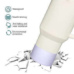 HEYSKAY 2pcs Protective Flask Silicone Boot Cover Base for 20-40oz Stanley Tumbler, 12-24oz Hydro Flask Water Bottle. Compatible with All Water Bottles with Bottom Width of 2.85in