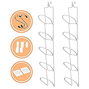 Livememory Hat Rack, Hanging Wigs Rack Baseball Caps Rack Hat Organizer for Door, Wall, Closet, Bathroom,10pcs (White)