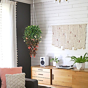 NAHUA 2PCS Artificial Hanging Plants Vines Fake Faux Ivy Leaf Plants Green Vine Wall Hanging Leaves for Kitchen Home Garden Wedding Party Office Decoration