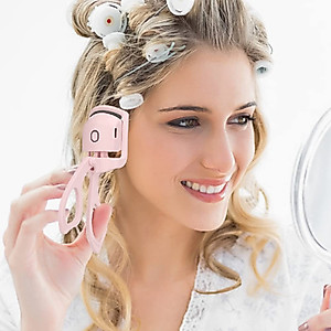 yANGLIU Heated Eyelash Curlers, Handheld Eyelash Heated Curler, USB Rechargeable Two-Speed Temperature Control Eyelash Curler with Sensing Heating Silicone Pad,Quick Natural Long Lasting (Pink) (Pink)