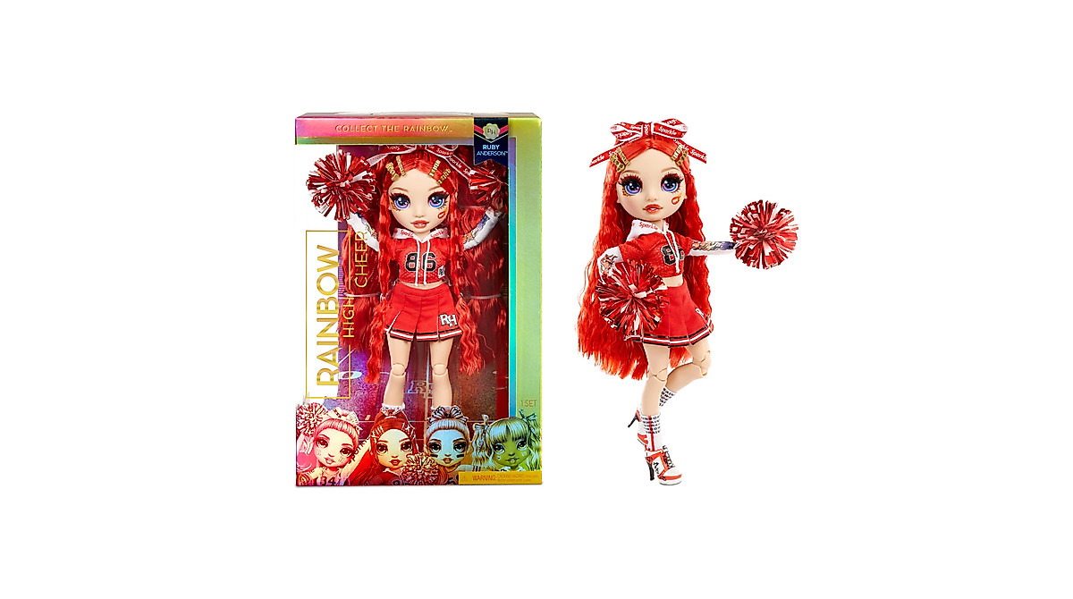 Rainbow High Cheer Ruby Anderson Doll w/ Pom Poms & Acc.