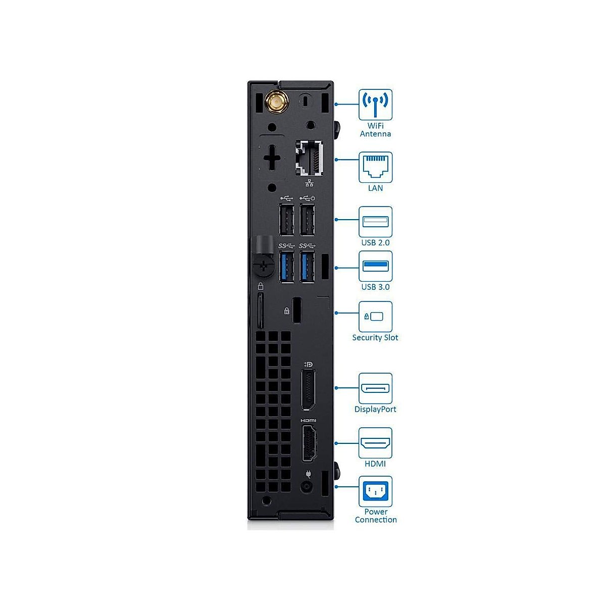 Dell OptiPlex 3060 Micro Business PC, Intel Hexa Core i5-8400T up to 3.3GHz, 16G DDR4, 512G SSD, Windows 10 Pro 64 Bit-Multi-Language Supports English/Spanish/French(Renewed)