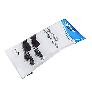 HQRP AC Power Cord Compatible with Brother ES2400 ES2410 ES2420 EX-660 HS1000 PC2300 PC2500 PC3000 PC6000 XR9000 HS3000 SQ9000 Sewing Machine Mains Cable, Black