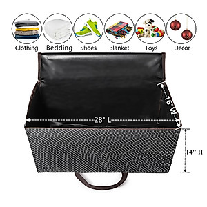 Yopay 3 Pack Extra Large Moving Bags, Heavy Duty Packing Tote Bags for Moving, Waterproof Strong Handle Zipper Clothes Storage Containers Bins for Camping and Travel, 28" L X 14" H X 16" D