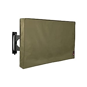iBirdie Outdoor Waterproof and Weatherproof TV Cover for 48 to 50 inch Outside Flat Screen TV - Green 600D Thick Fabric Cover Size 47.5''W x 30''H x 5.5''D for 48'' - 50'' LCD LED