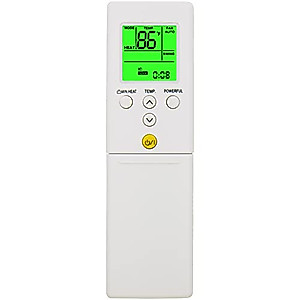 Replacement for Fujitsu Air Conditioner Remote Control AR-REM1U ARREM1U ASU9RLS3Y ASU12RLS3Y ASU15RLS3Y ASU30RLE, ASUG09LZAS ASUG12LZAS ASUG15LZAS Display in Both Fahrenheit and Celsius