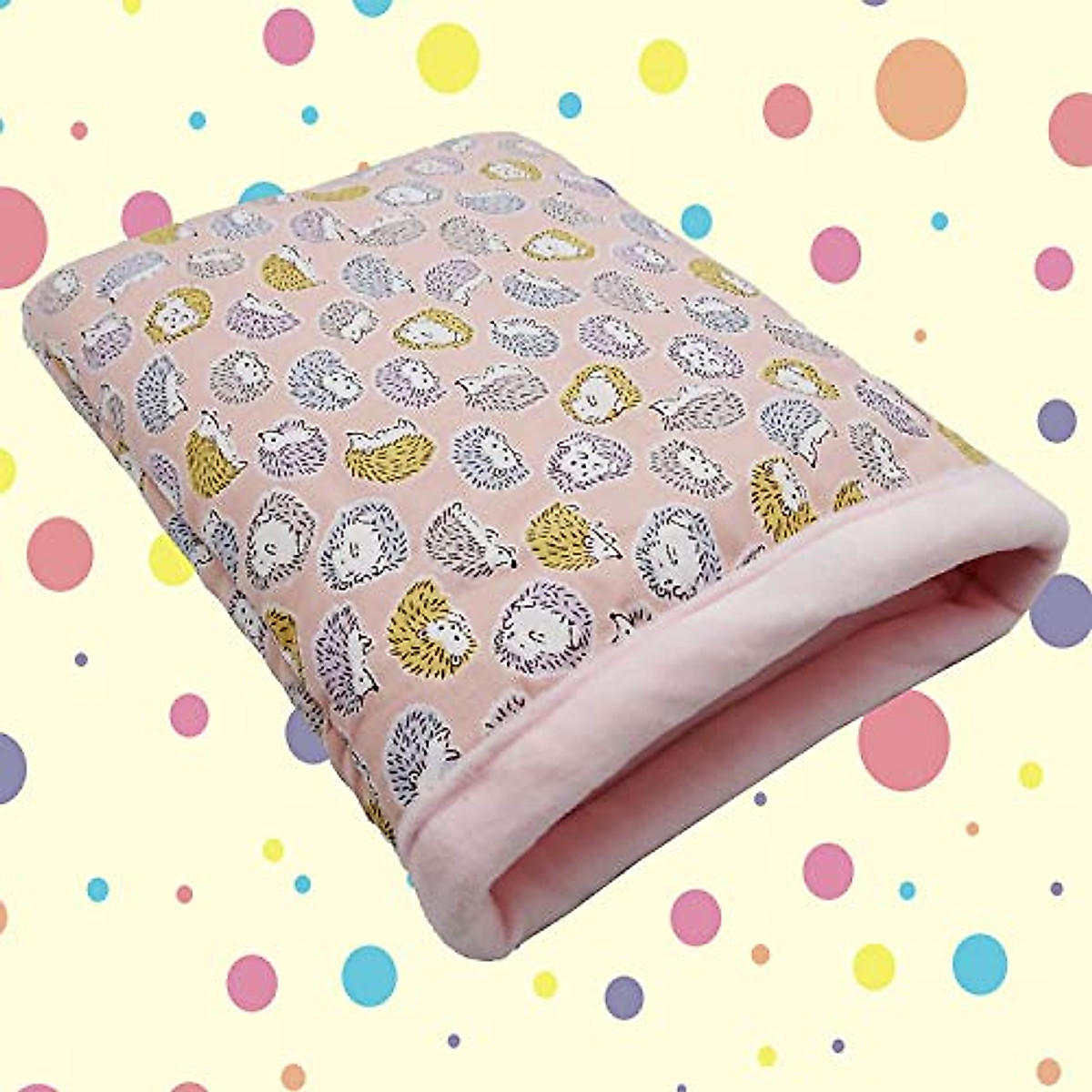 Handmade Sleeping Bag Pouch Hideout Cave for Hedgehog Guinea Pig Hamster Rat Ferret Hamster Squirrel and Other Small Animal Beds (Pink)