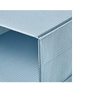 Ikea Stuk Heavy Duty 7 Compartment Clothes Storage Shelves (Light Turquoise 11 ¾x11 ¾x35 ½, 30x30x90 cm), Foldable Hanging Closet Organizer Polyester