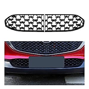 CDEFG CX30 Front Grill Mesh Inserts Trims Front Grille Guard for 2019 2020 2021 2022 2023 Mazda CX-30 Car Exterior Accessories ABS Material(2PCS) (300MM for CX30 Grilles)