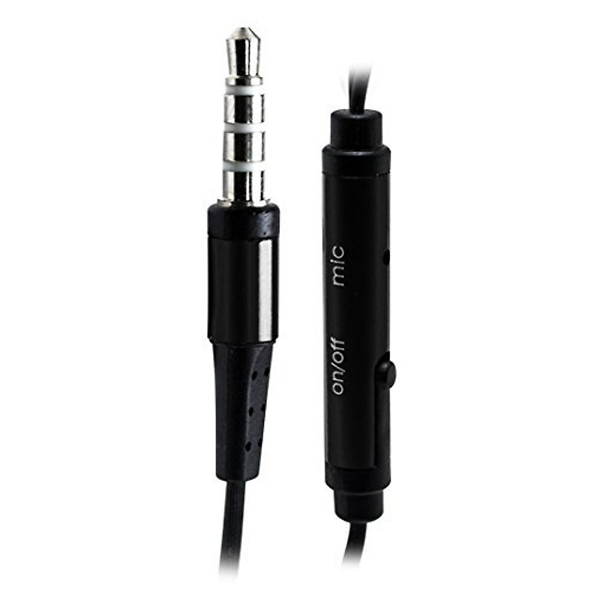 Bastex Universal In-Ear Bass Stereo Headphones, 3.5 mm Plug with Built-In Microphone (3 Pack) - Black