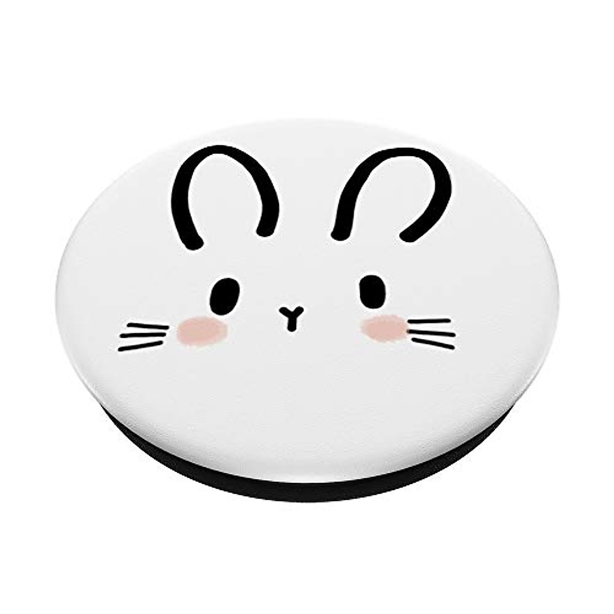 Cute & Simple Bunny Rabbit Face Graphic PopSockets PopGrip: Swappable Grip for Phones & Tablets
