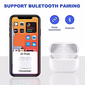 Upgraded Wireless Charging Case Compatible with AirPods Pro 1st & 2nd Generation, for AirPods Pro Charging Case Replacement Only,Air Pod Pro Charger Case with Bluetooth Pairing Sync,No Air Pods Pro