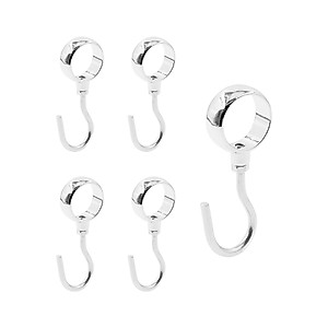 Ulifestar Closet Rod Hooks, Zinc Alloy Hanging Tube Rod Hook,Heavy Duty J Typed Kitchen Hook,Utility Hook Pipe Hangers for Bathroom Wardrobe Closet Tension Rod Hooks Fit for