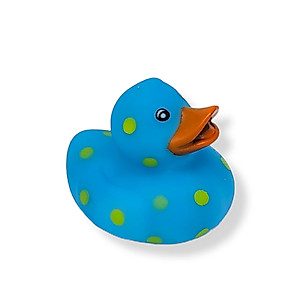 Cool Rubber Ducks (2") Standard Size. (12 Pack) Cute Duck Bath Tub Pool Toys. (Multi-Color Pattern Rubber Squicky Duckies)