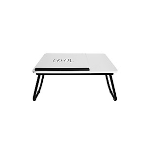 Rae Dunn Folding Laptop Lap Desk - Wooden Work Table and Stand for Couch, Bed and Sofa Computer Use - Folding Legs, Adjustable Tilt - Use as Reading and Breakfast Tray