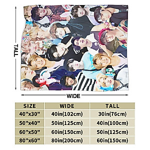 Blanket Stray Kids Han Ji Sung Soft and Comfortable Wool Fleece Throw Blankets for Sofa Office car Camping Yoga Travel Home Decoration Cozy Plush Beach Blanket Gift