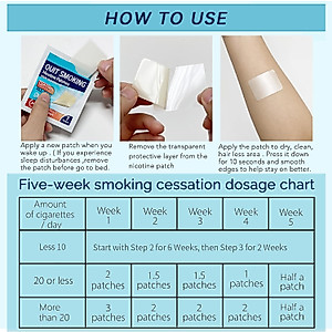 Fekux Quit Smoking Nicotine Patches Step 1, 21 mg Patches Delivered Over 24 Hours Nicotine Transdermal Patch 30 Count Easy and Effective Help to Quit That Work