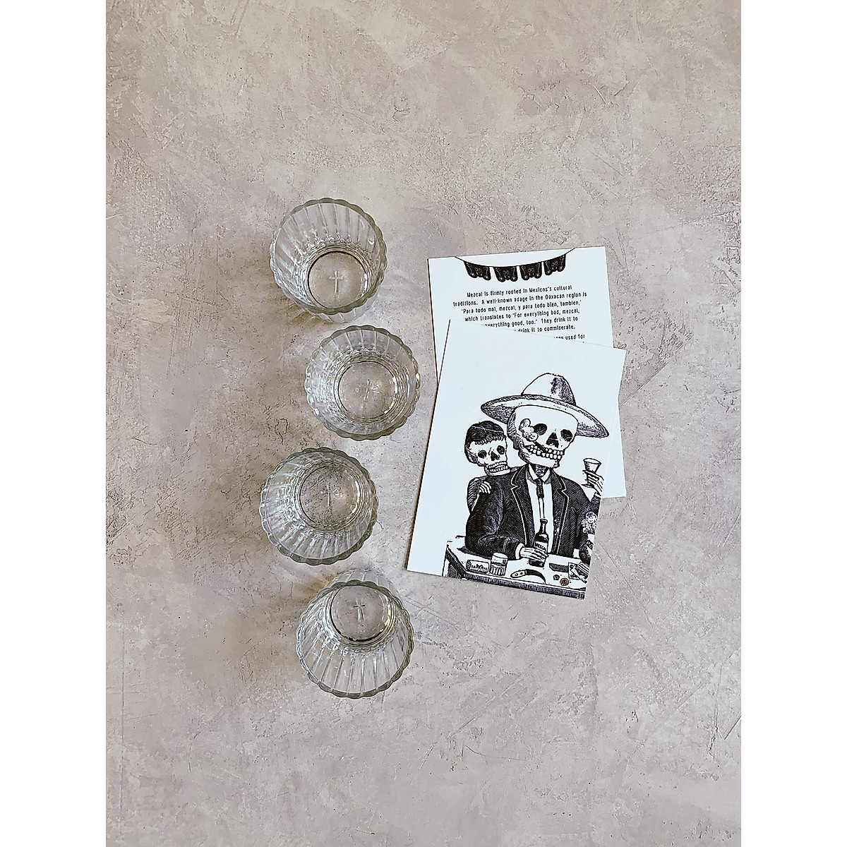 The Curated Pantry Vaso Veladora Mezcal Glasses from Mexico (Pack of 4)