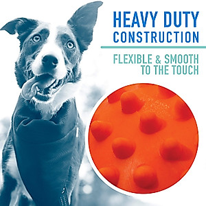 Franklin Sports Ready Set Fetch All Weather Ball - Launcher Ball - Slobber and Water Resistant,Orange