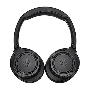 Audio-Technica ATH-SR50BT Bluetooth Wireless Over-Ear Headphones (Black) with Knox Gear Stand and Protective Case Bundle (3 Items)