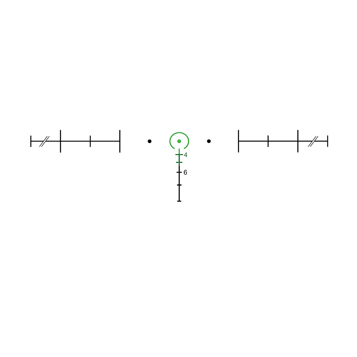 Trijicon ACOG 4 X 32 Scope Dual Illuminated Horseshoe Dot .223 Ballistic Reticle, Green