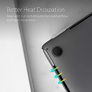 Moshi iGlaze Hardshell Case for MacBook Air 13" 2020-2018 (Thunderbolt 3/USB-C), MacBook Cover, Scratch Protection, Easy Installation and Removal, Good Heat Dissipation, Stealth Clear