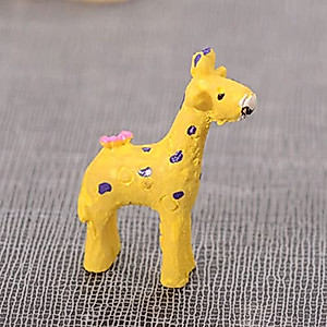 Resin Mini Animal Figurines Ornaments Looking Up at The Stars Mini Size Micro Landscape Props Resin DIY Crafts Fairy Tale Garden Home Bonsai Decoration Accessories (T)