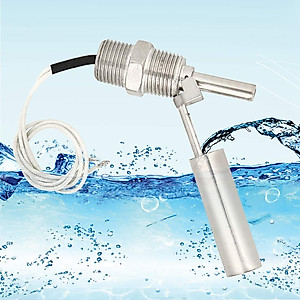 Liquid Level Sensor, Liquid Water Level Sensor Float Switch Side-Mounted 304 Stainless Steel 1/2NPT Male Thread DC0-110V, Model: YZ-SUS304 (A Type)