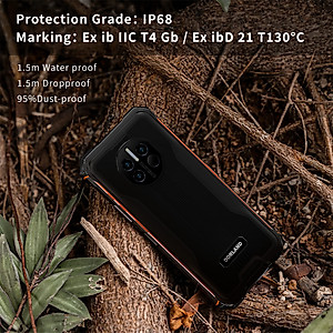 Dorland Extreme 5G Rugged Smartphone Cell Mobile Phone Industrial Intrinsically Safe Outdoor Unlocked Dual SIM 8GB+128GB 6.39inch FHD Screen Android 11 IP68 Waterproof Explosion Proof