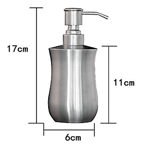 Cabilock 1pc Stainless Steel Soap Dispenser Refillable Soap Dispenser Travel Soap Stainless Steel Container Hand Soap Bottle Foaming Soap Bottle Bathroom Dispenser Soap Pump Filling Shampoo