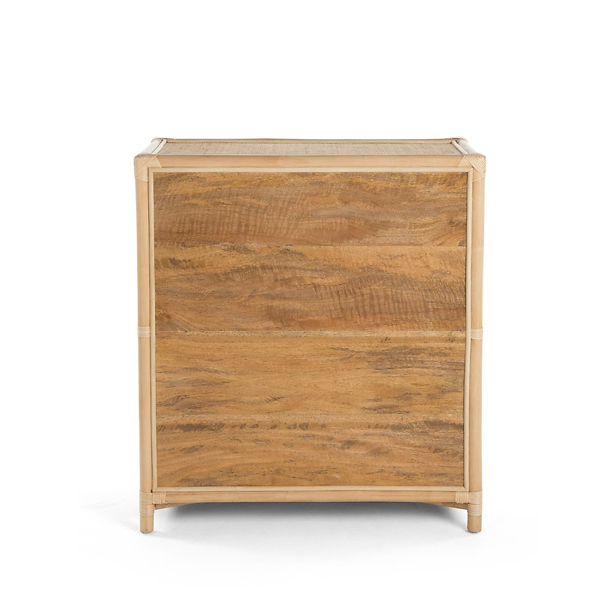 KOUBOO Rattan Chippendale Storage Cabinet with 2 Doors, Natural Color