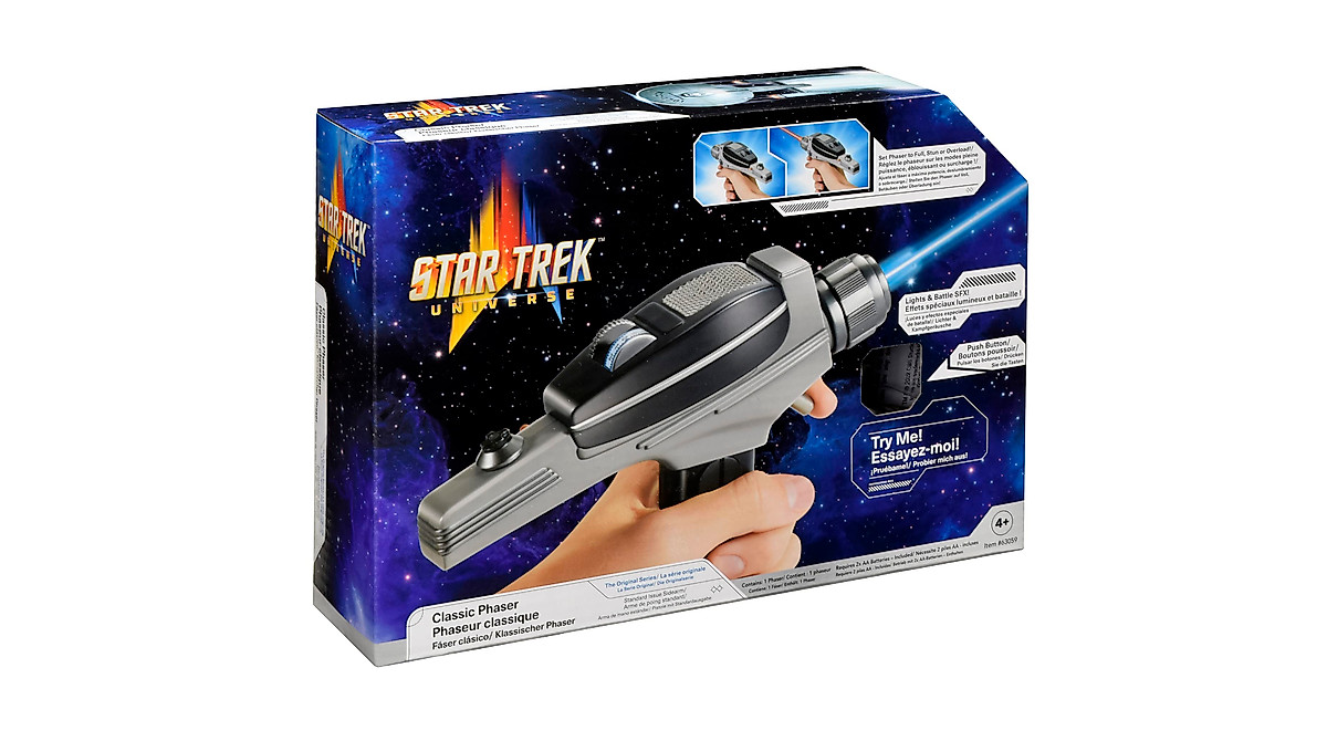 Star Trek Phaser 10'' Replica with Authentic Sounds & Display Stand